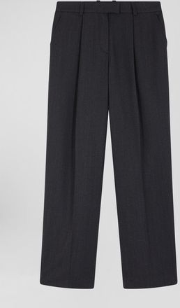 Eden Park Pantalon &Agrave; Carreaux Gris Anthracite Coupe Relaxed