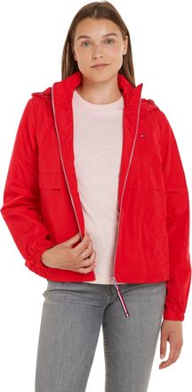 Tommy Hilfiger Damen Jacke Windbreaker Übergangsjacke, Rot (Fierce Red), XXL