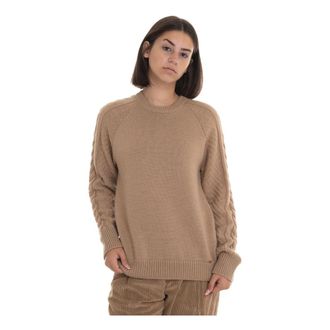 Fay Rundhalspullover - - Knitwear - Damen - Braun - M