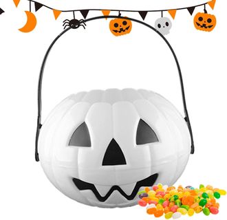 Generic Eimer f&uuml;r S&uuml;&szlig;es oder K&uuml;rbis, S&uuml;&szlig;igkeiteneimer mit K&uuml;rbis, Halloweeneimer - f&uuml;r Fotos im K&uuml;rbiseimer mit Griff, faltbare Bonbont&uuml;ten