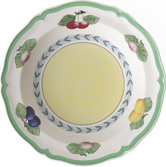 Villeroy & Boch French Garden Suppenteller Weiß/Bunt, Spülmaschinenfest, Mikrowellensicher, Teller, Speiseteller, Essteller, Suppenschüssel, Premium Porzellan