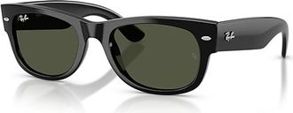 Ray-Ban Mega Wayfarer II Sonnenbrillen Schwarz Fassung Gr&uuml;n Glas 55-21