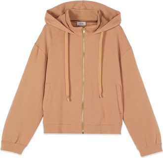 Oltre Femme, Sweatshirts et sweats &agrave; capuche, Brun, Taille: 40 FR Sweat &agrave; capuche avec d&eacute;tails de sequins