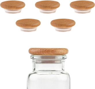 mikken Art 6 Holzdeckel Buche für Gewürzgläser 3,9/4 cm auch passend für Ankerkraut Gläser
