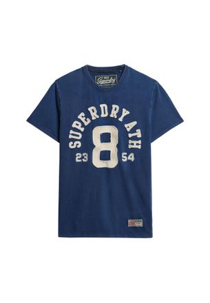 Superdry Herren Vintage Athletic S/S Tee C1-Bedrucktes T-Shirt (M), blau, XL