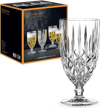Nachtmann 4-teiliges Universal Gläser Set, 400 ml, Noblesse, 102556, Biergläser aus Kristallglas, Trinkgläser spülmaschinenfest