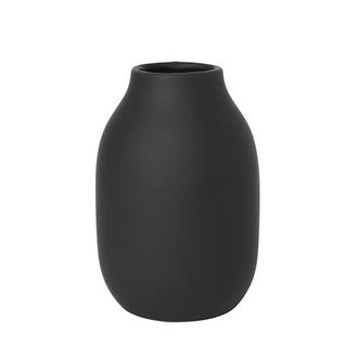 Blomus COLORA- Vase S aus Steingut, Peat, hergestellt in hochwertiger Handarbeit, elegante und dekorative Tischvase, fl&auml;chenschonendes Wohnaccessoire (H / B 