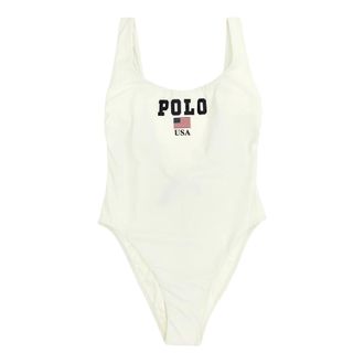 Polo Ralph Lauren Femme, Maillots de bain, Blanc, Taille: 36 FR Maillot de bain une pi&egrave;ce USA