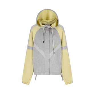 The Attico Femme, Vestes, Gris, Taille: 34 FR Bomber Double American Fleece