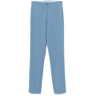 Le Tricot Perugia Blaue Stretch-Faltenhose - - Trousers - Damen - Blau - 3XL