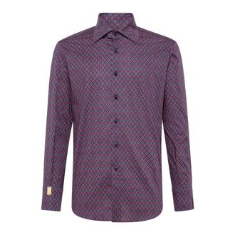 Billionaire Boys Club Homme, Chemises, Multicolore, Taille: S Silver Cut LS Flavio Geometric Shirt