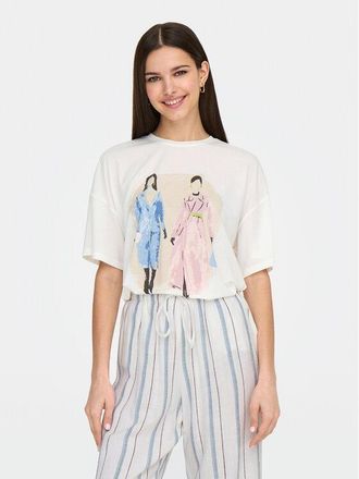 Only T-Shirt Melina 15342876 Weiß Regular Fit