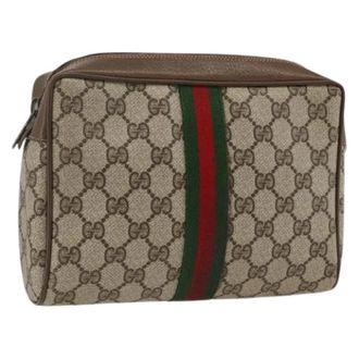 Gucci Sac Clutch Vintage Pre-owned - Femme - Pre-owned - Beige - Taille: ONE Size