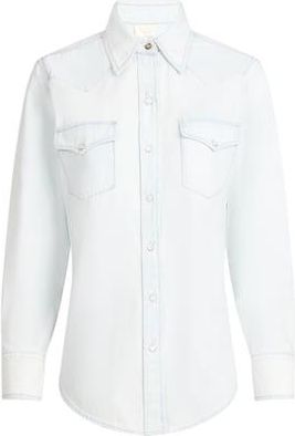 A.P.C. Chemise droite boutonn&eacute;e unie