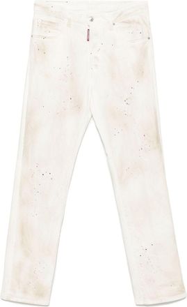 Dsquared2 Jeans mit Farbklecksen - Weiß