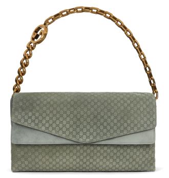 Gucci Womens Shoulder Bag Light Blue Calfskin Calf Skin Handbags Hand