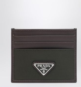 Prada Speedrock card holder in Re-Nylon camouflage and leather