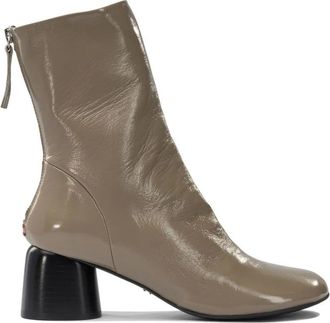 Halmanera Stiefel - Leather Zippered Ankle Boots - Gr. 37,5 (EU) - in Braun - f&uuml;r Damen