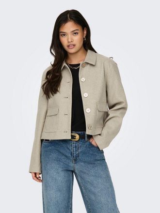 Jacqueline de Yong Kurzjacke JDYCALLIE LIFE SHORT JACKET OTW HAB NOOS Kunstfaser