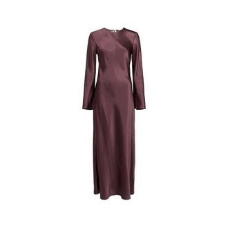 By Malene Birger Robe longue Parisa &agrave; manches &eacute;vas&eacute;es en soie