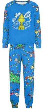 Generic Le Grinch Pyjama Noel Famille De Grinch Ensembles Noël Homme Adulte Hiver Couple Femme Garcon The Deguisement Costume Vetement Coton Enfant Bebe Assor