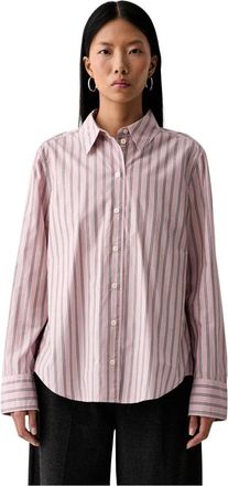 Marc O'Polo Gestreiftes Baumwollhemd - - Blouses & Shirts - Damen - Rosa - M