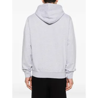 Arte Logo-Embroidered Cotton Hoodie - Gray