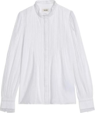 Zadig&Voltaire Femme, Blouses et Chemises, Blanc, Taille: 38 FR Timz Shirt