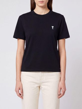 Ami T-shirt slim en coton avec logo Ami de Coeur contrastant