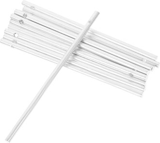 Soimiss Aluminium Windspielröhren 12 Stück Selbstgemacht Windspielteile Robustes Metall Vorgebohrt für Garten und Balkon Selbstgemachte Klangstäbe