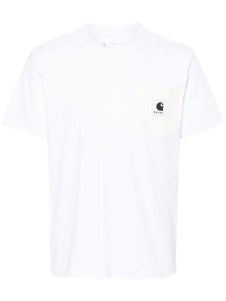 sacai x Carhartt WIP t-shirt en coton - Blanc