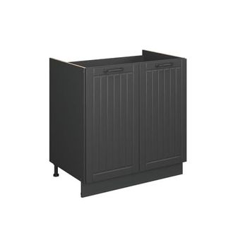 Vicco Meuble Bas sous-&eacute;vier Fame-Line, Gris fonc&eacute;, 80cm, PT Anthracite