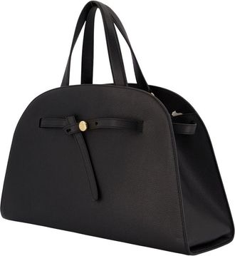 Tory Burch Womens Romy Bauletto Purse - Tory Burch Leather Black Calfskin Bags Handbags-Purses