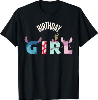 Disney Lilo & Stitch Birthday Girl Matching Birthday Party T-Shirt