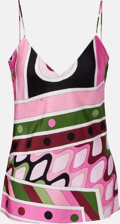 Pucci Bedrucktes Top Vivara aus Seidensatin