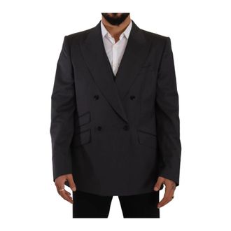 Dolce & Gabbana Grauer Doppelreihiger 2-Teiliger Sicilia Blazer - - Jackets - Herren - Grau - 3XL
