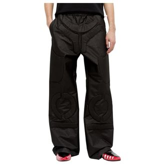 Walter Van Beirendonck Glitter Finish Space Pants mit gepr&auml;gten Paneelen - - Trousers - Herren - Schwarzk - L