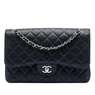 Chanel unisex, Pre-owned, Noir, Taille: ONE Size Sac port&eacute; &eacute;paule Double Flap Pre-owned