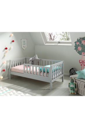 Vipack Kinder-/Juniorbett, Grau, Holz, Kiefer, 70x140 cm, Kinder- & Jugendzimmer, Kinderm&ouml;bel, Kinderbetten