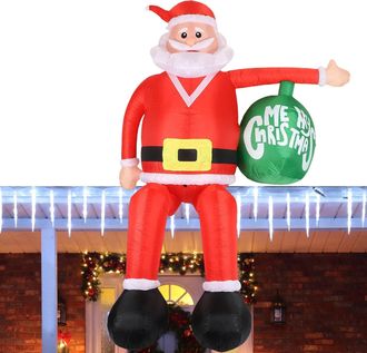 Generico Aufblasbarer Weihnachtsmann f&uuml;r den Au&szlig;enbereich, Dekorationszubeh&ouml;r, aufblasbar mit Weihnachtsmann, f&uuml;r Garten, Park, Hinterhof, Rasen, Hof, Party, T