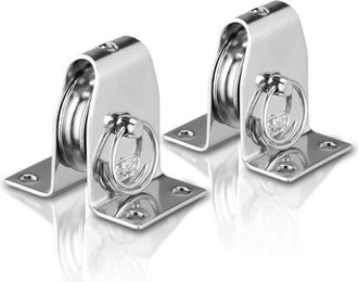 Sprenger M&ouml;bel Umlenkrolle Stehblock aus Edelstahl, f&uuml;r max. 6 mm Drahtseil I Seilrolle zum Anschrauben mit Befestigungsl&ouml;cher, Umlenkblock stehend, 250 kg