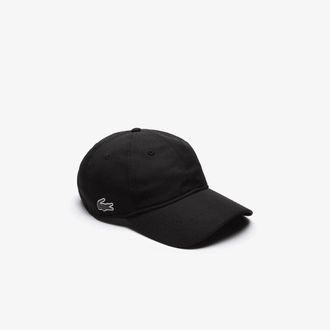 Lacoste Logo-Baseballm&uuml;tze, Schwarz