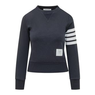 Thom Browne Classic Loopback 4-Bar Sweatshirt - - Sweatshirts & Hoodies - Damen - Blau - S