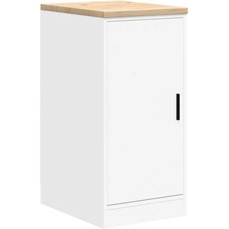 vidaXL Vidaxl - Garagen-Aufbewahrungsschrank Wei&szlig; 40x51x85 cm Massivholz Kiefer