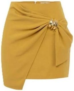 Elisabetta Franchi Femme, Jupes, Jaune, Taille: 36 FR Mini-jupe avec Macro