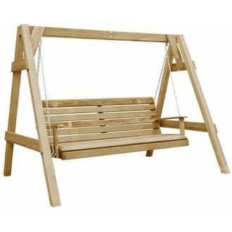 Les Tendances Balancelle de jardin Bois de pin impr&eacute;gn&eacute; 205x150x157