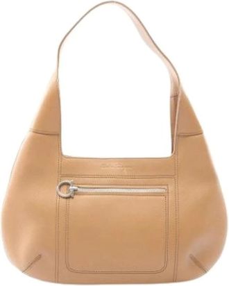 Ferragamo Sac port&eacute; &eacute;paule Pre-owned - Femme - Pre-owned - Beige - Taille: ONE Size