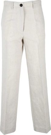 Pomandere Femme, Pantalons, Beige, Taille: 34 FR Straight Pantalons