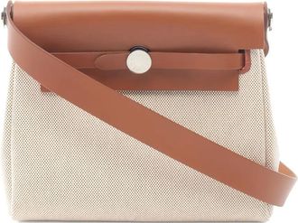 Hermès 2024 mini Herbag Zip Umhängetasche - Nude
