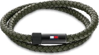 Tommy Hilfiger Jewelry Lederarmband für Herren verfügt über einen Magnetverschluss